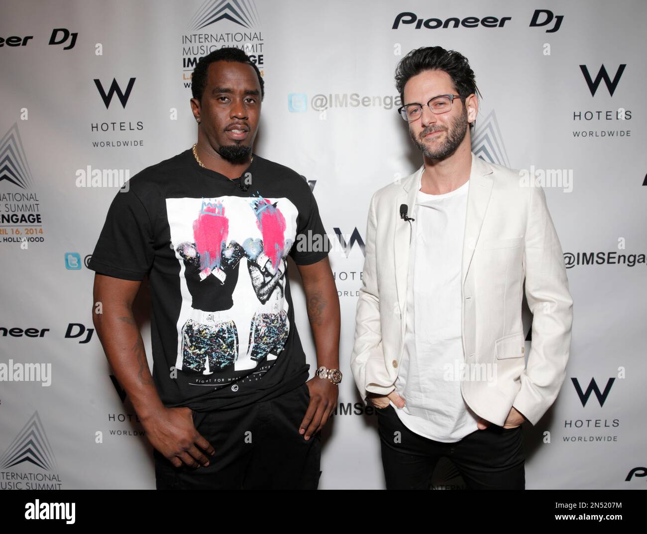 Sean "Diddy" Combs, left, and Guy Gerber arrive at the International ...