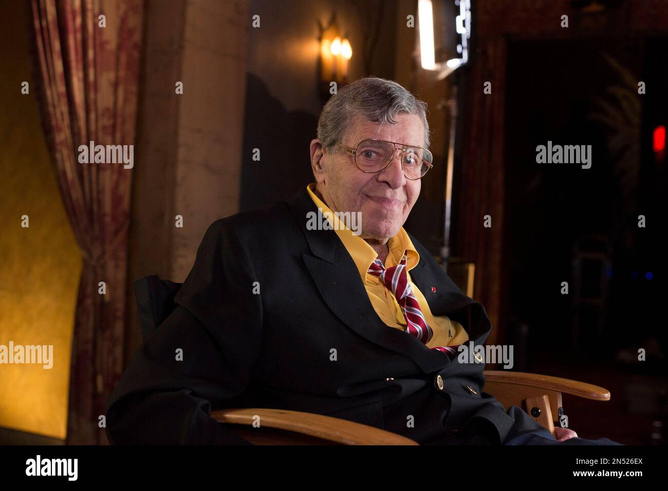 Actor and comedian Jerry Lewis poses during an interview at TCL Chinese ...