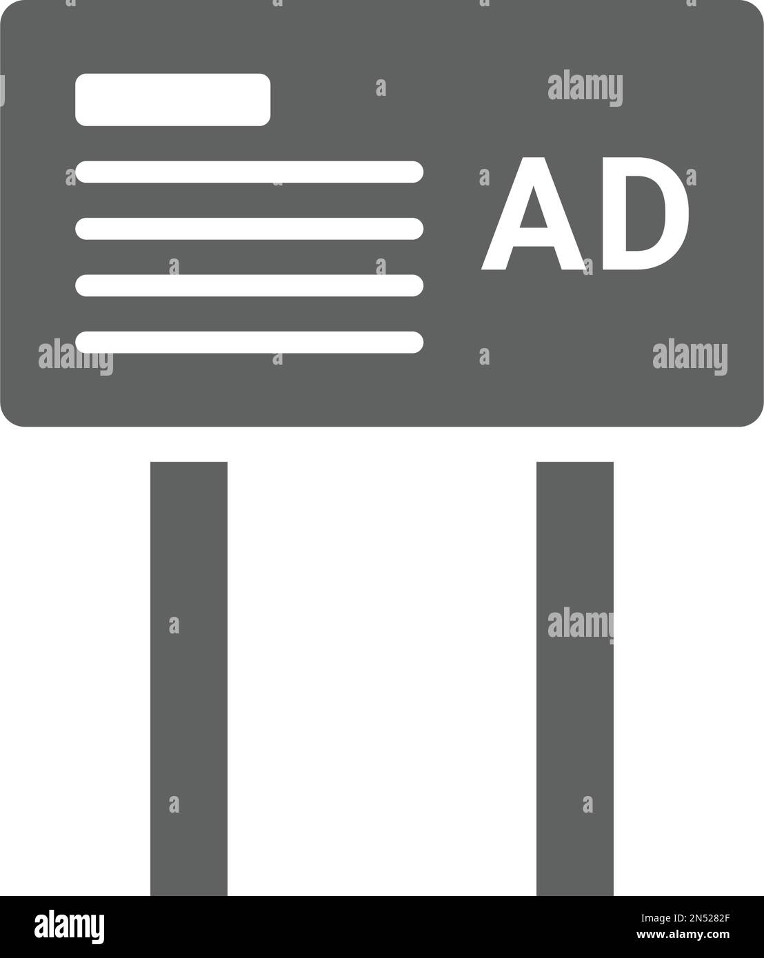 Ad, sign, billboards icon - Use for commercial purposes, print media ...