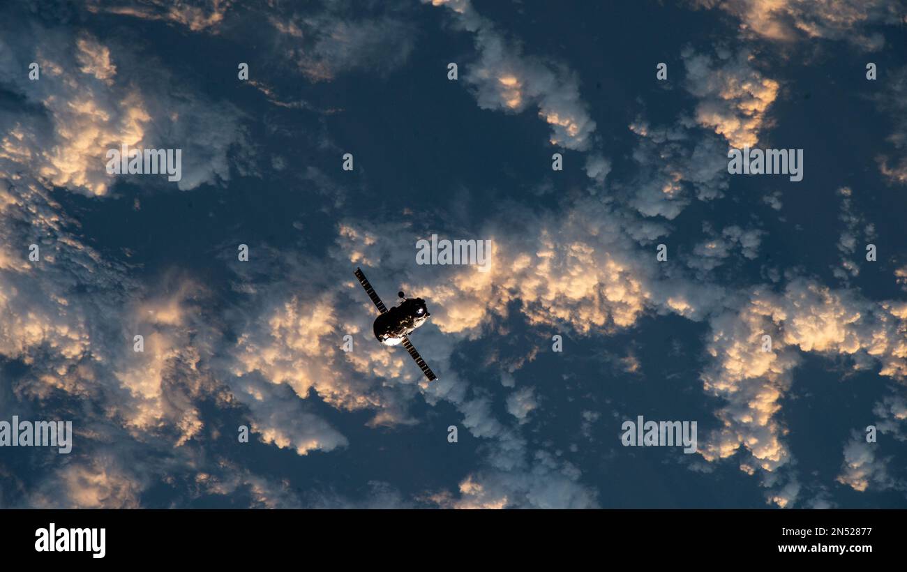 The ISS Progress 81 resupply ship from Roscosmos is pictured 266 miles ...