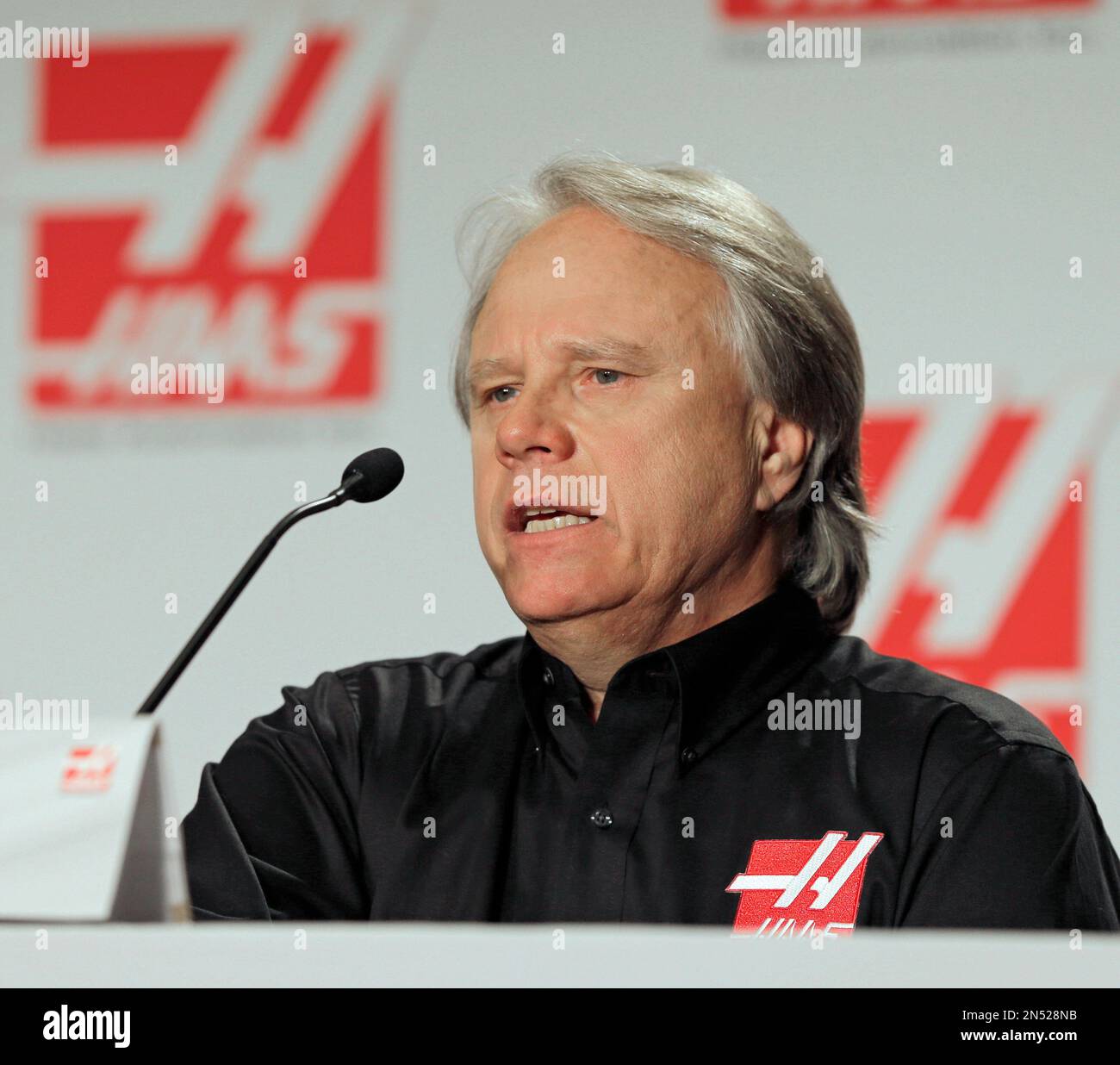 Gene Haas, the founder of Haas Automation, answers a question during a ...