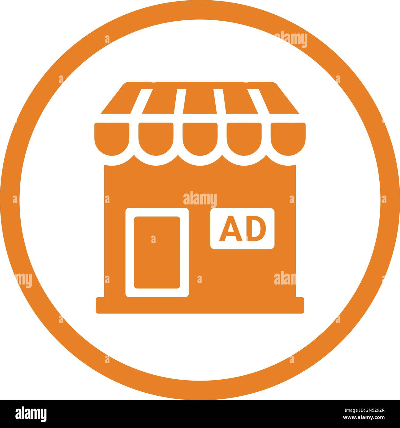 Advertisement, store icon is isolated on white background. Use for ...