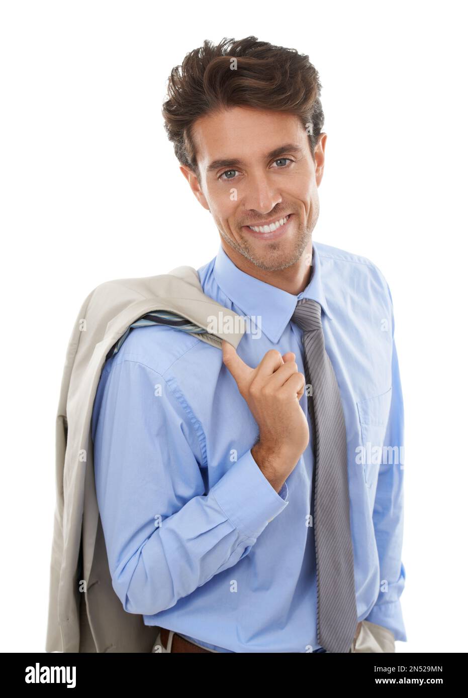 Laid-back business style. Studio portrait of a handsome young ...