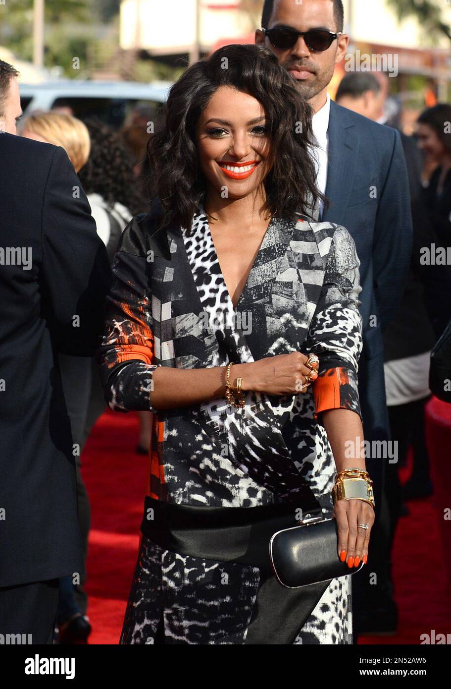 Kat Graham arrives at the MTV Movie Awards on Sunday, April 13, 2014 ...