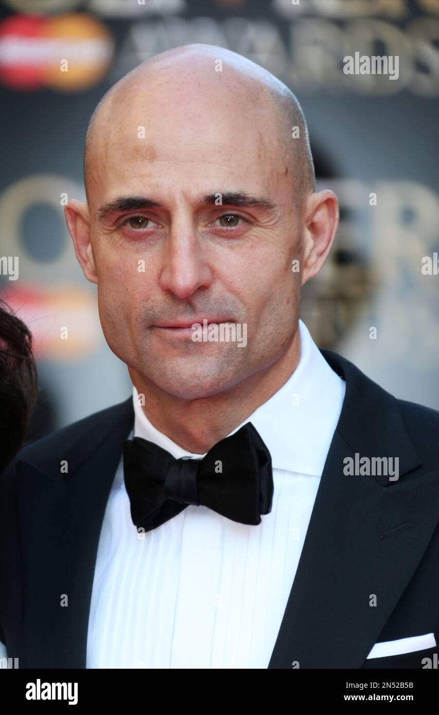 British actor Mark Strong arrive for the Olivier Awards at the Royal ...