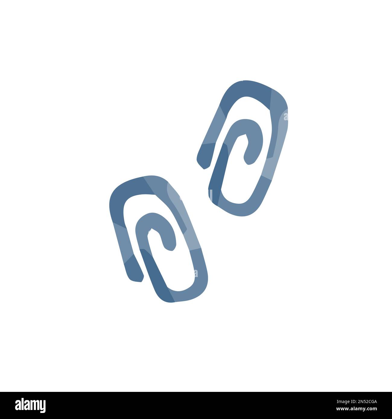 Hand drawn paperclip isolated Cut Out Stock Images & Pictures - Alamy