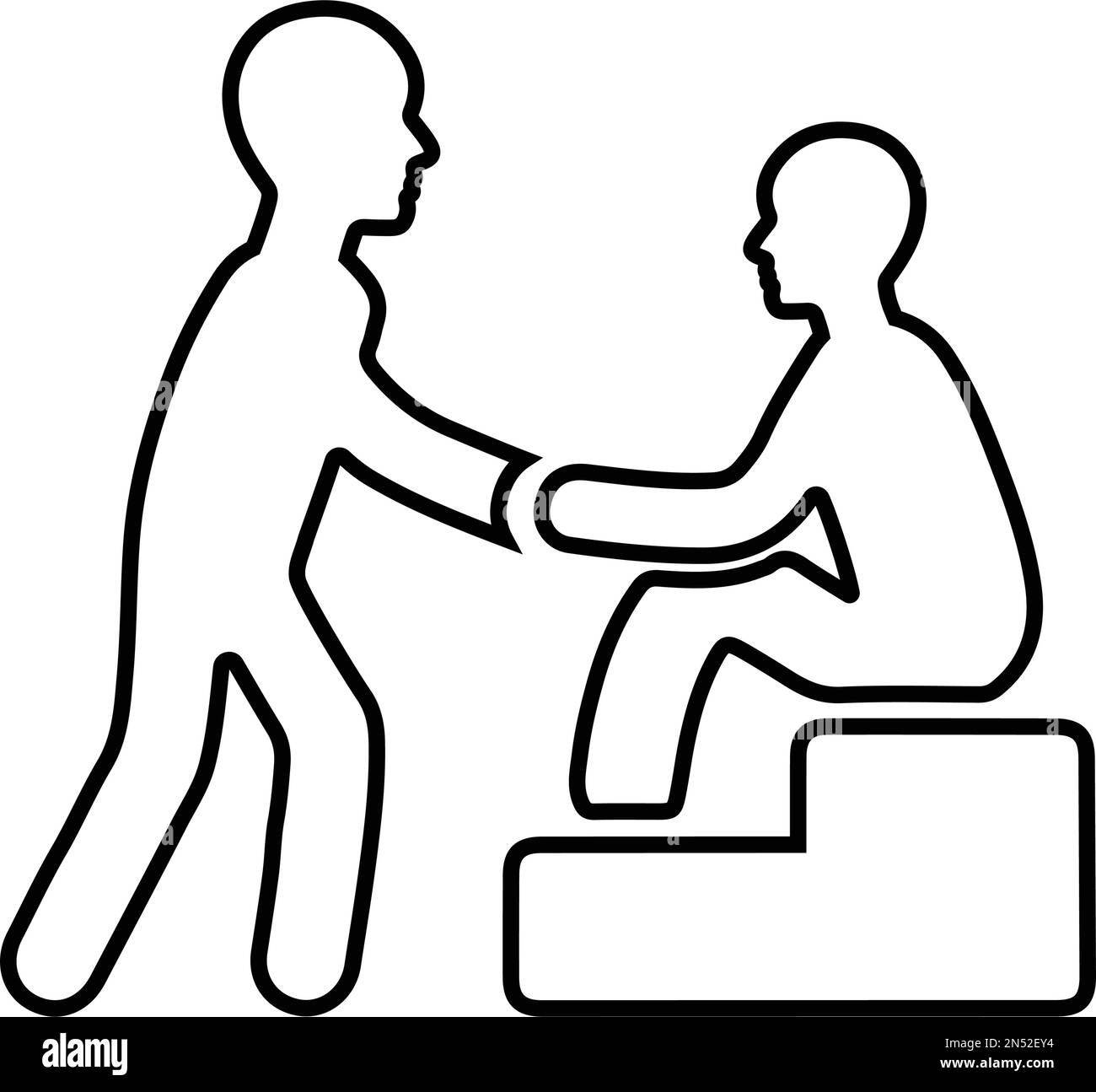 Physical support, assistance icon - Use for commercial purposes, print media, web or any type of ...