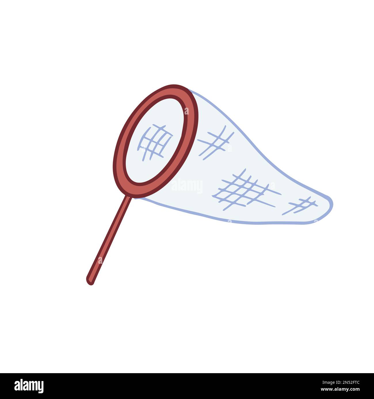 Hand drawn cute bug catcher, insect collecting net artwork Stock Vector ...