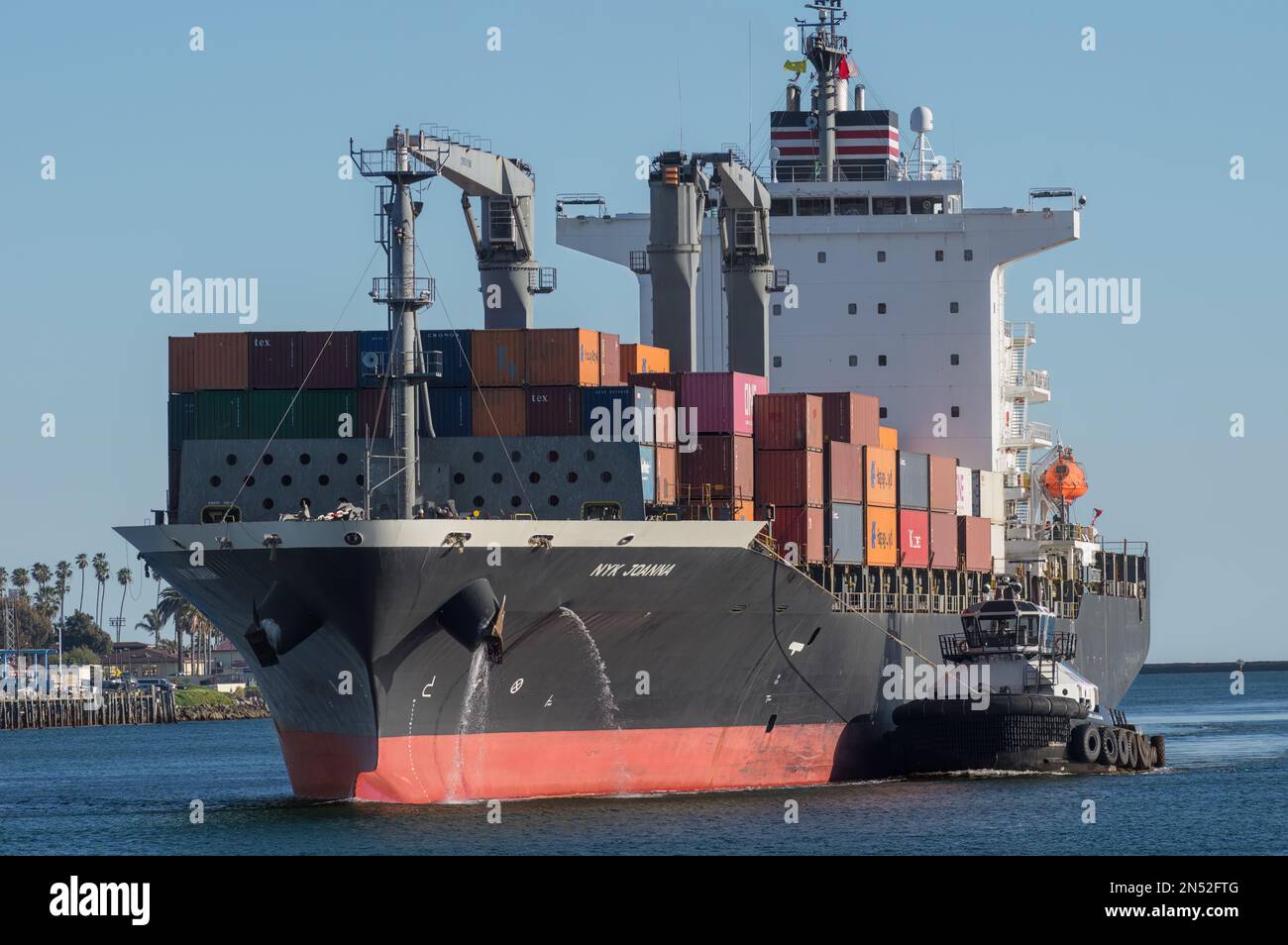 Container ship NYK Joanna registered in Singapore shown entering the ...