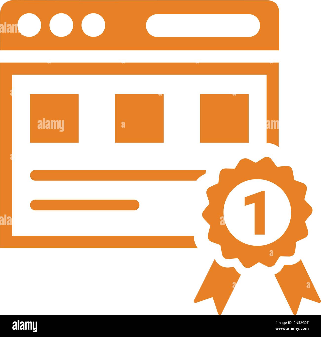 Award, best website optimization icon. Well organized simple vector ...