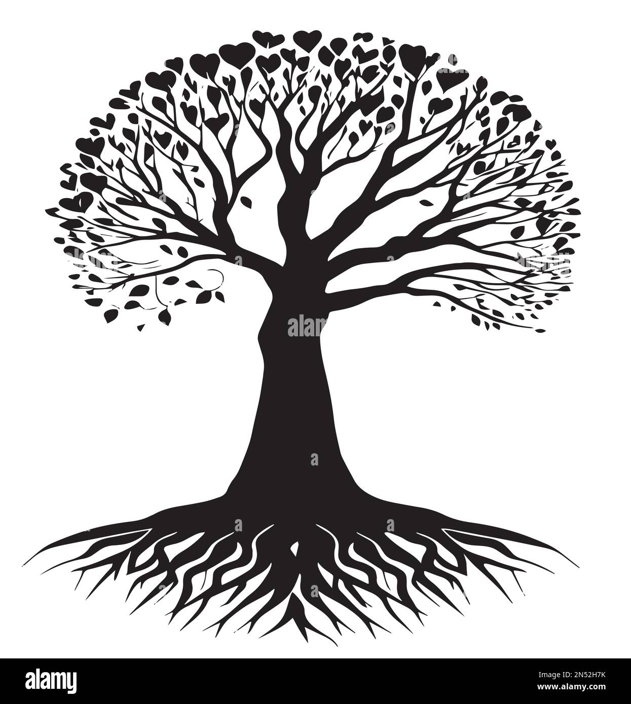 Tree Outline With Roots