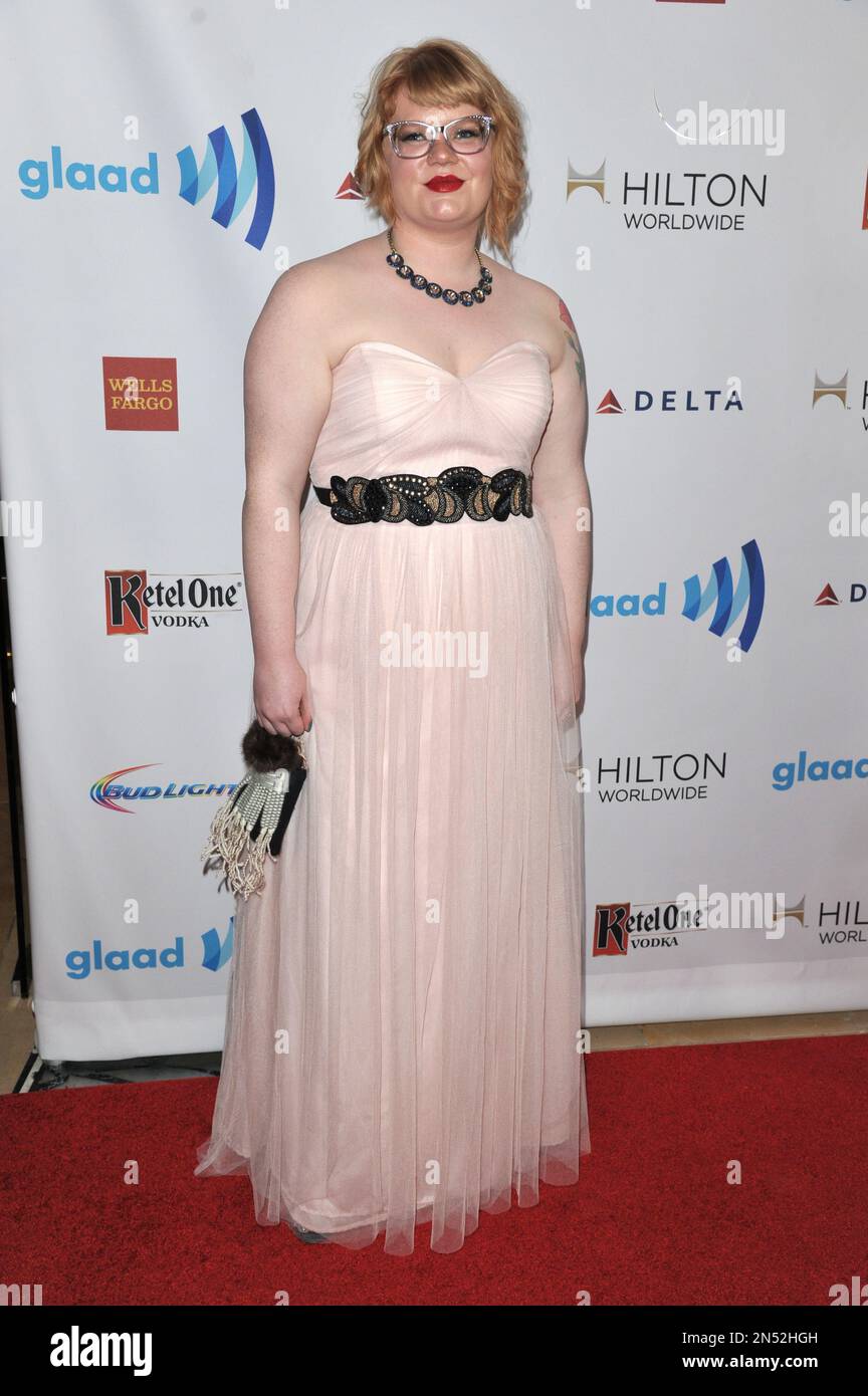 Melissa Griffiths arrives at the 25th Annual GLAAD Media Awards on ...