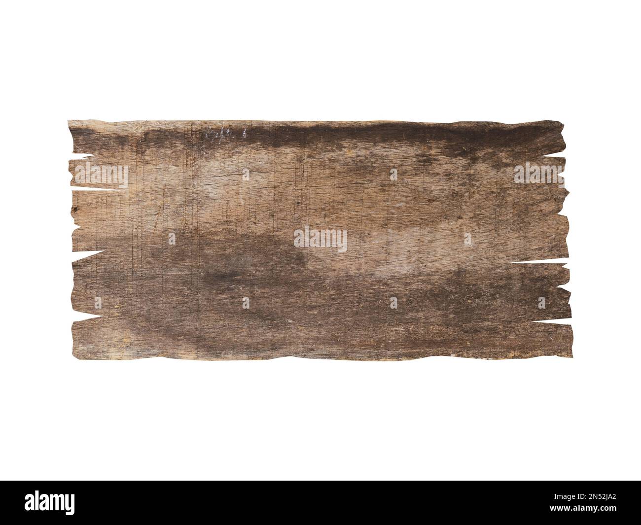 Vintage and rusty brown wooden sign on a white background. Clipping ...