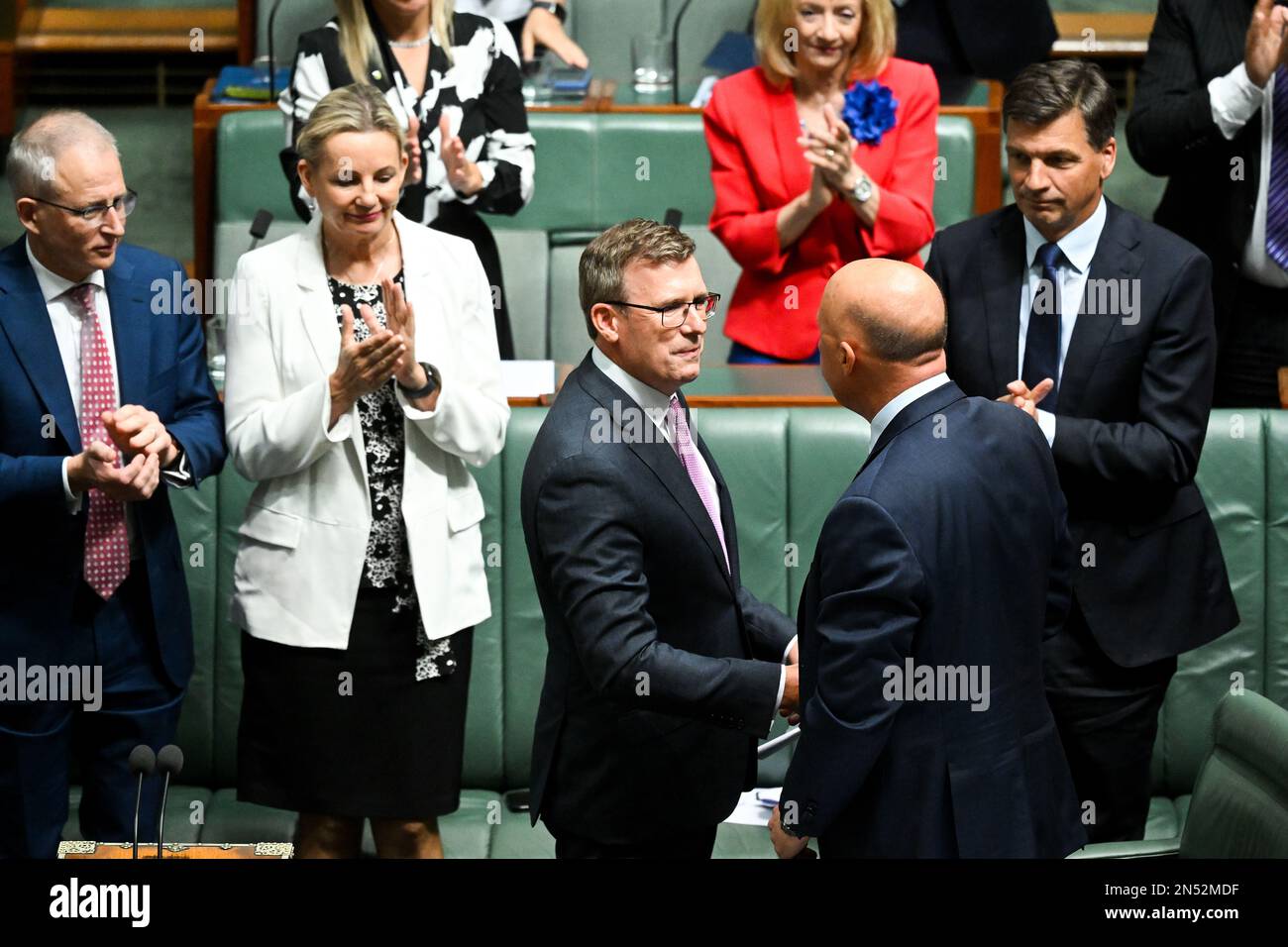 Shadow Education Minister Alan Tudge shakes hands with Australian ...