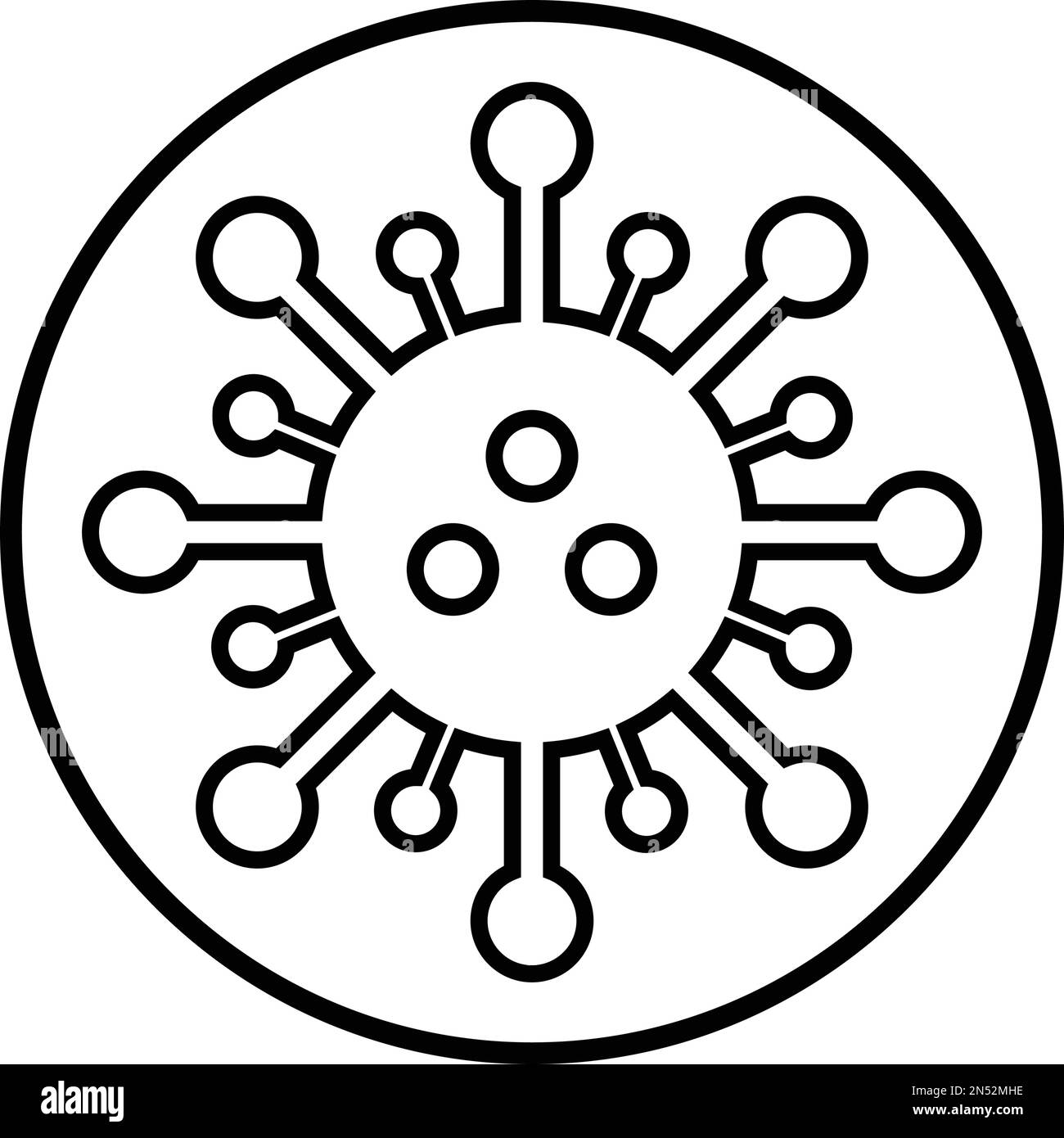 Bacteria, virus icon - Use for commercial purposes, print media, web or ...