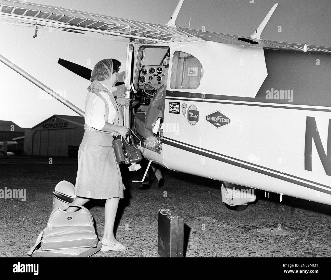 FILE - This photo made in November, 1964, shows Jerrie Mock preparing ...
