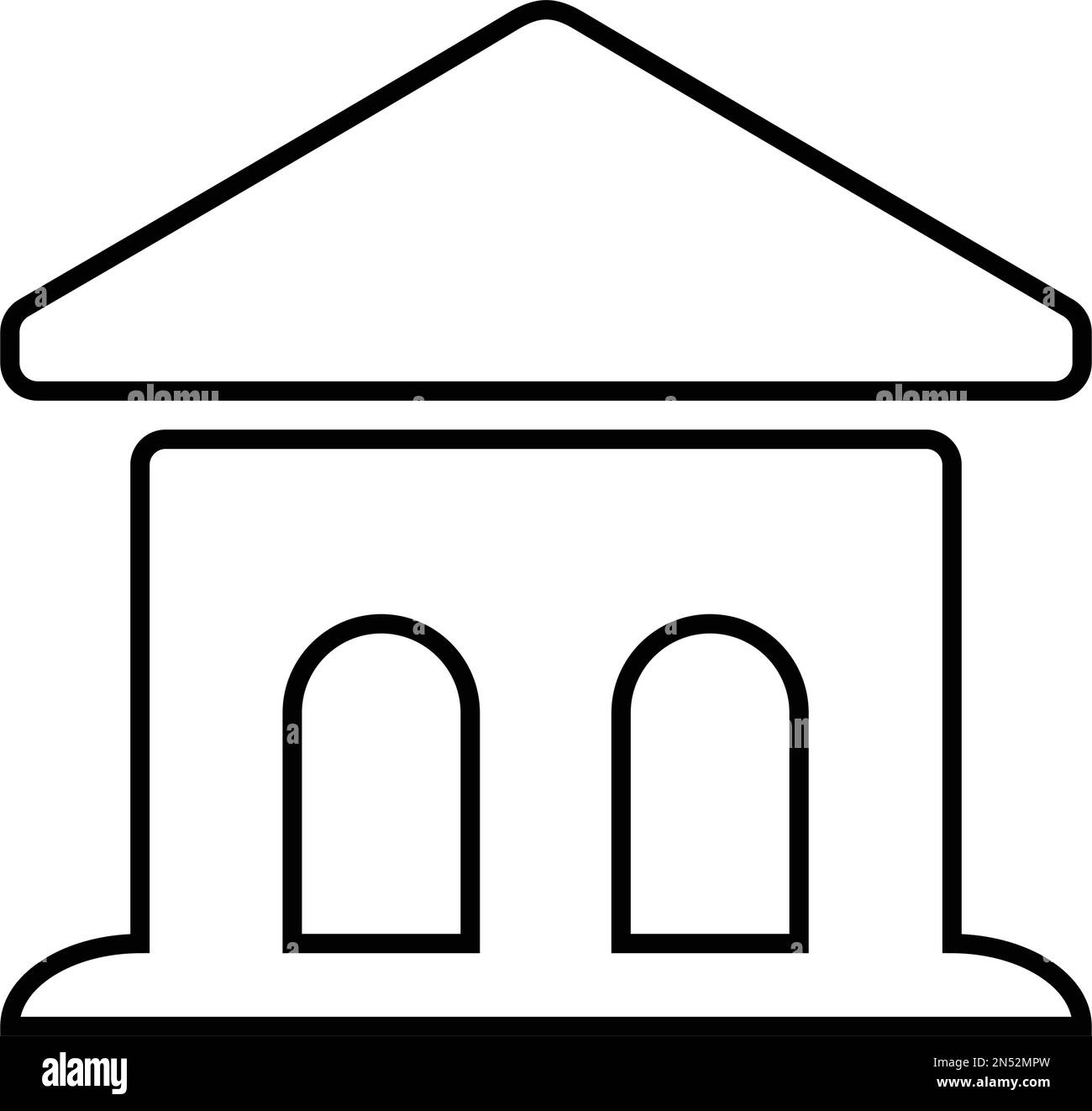 Bank building, financial center icon - Use for commercial purposes ...