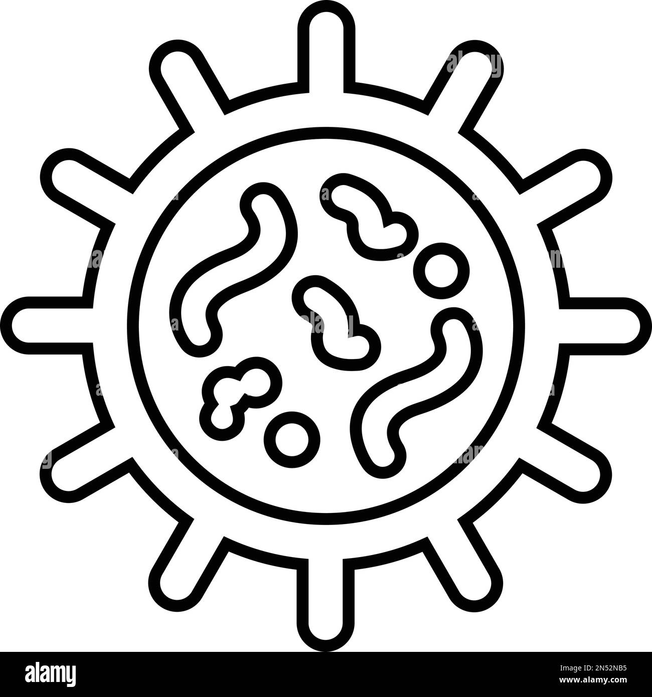 Bacteria, virus, microbe icon - Use for commercial purposes, print ...