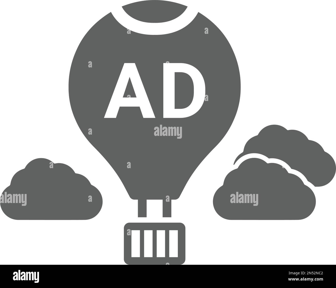 Balloon, ad icon is isolated on white background. Use for graphic and ...