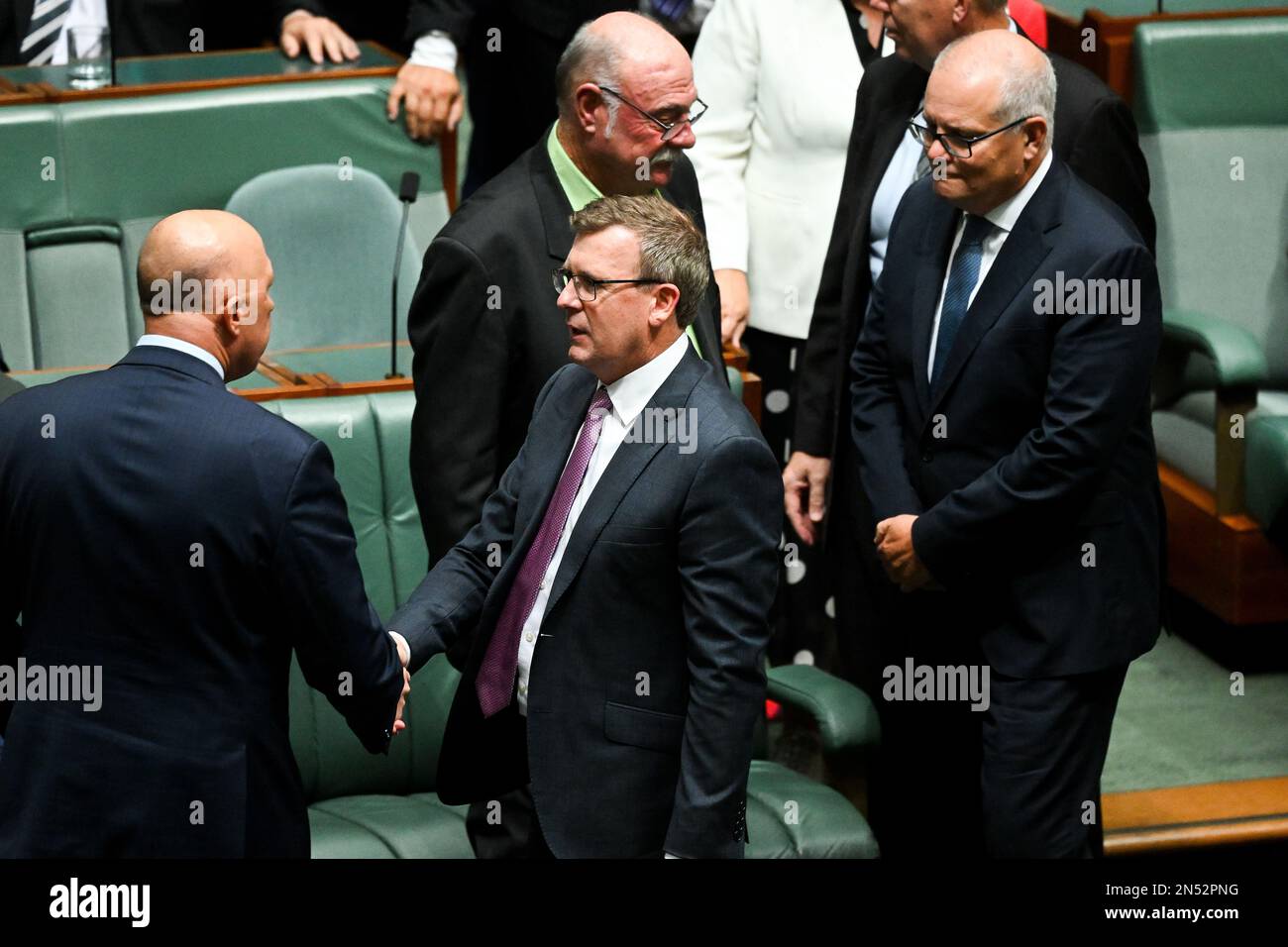 Shadow Education Minister Alan Tudge shakes hands with Australian ...