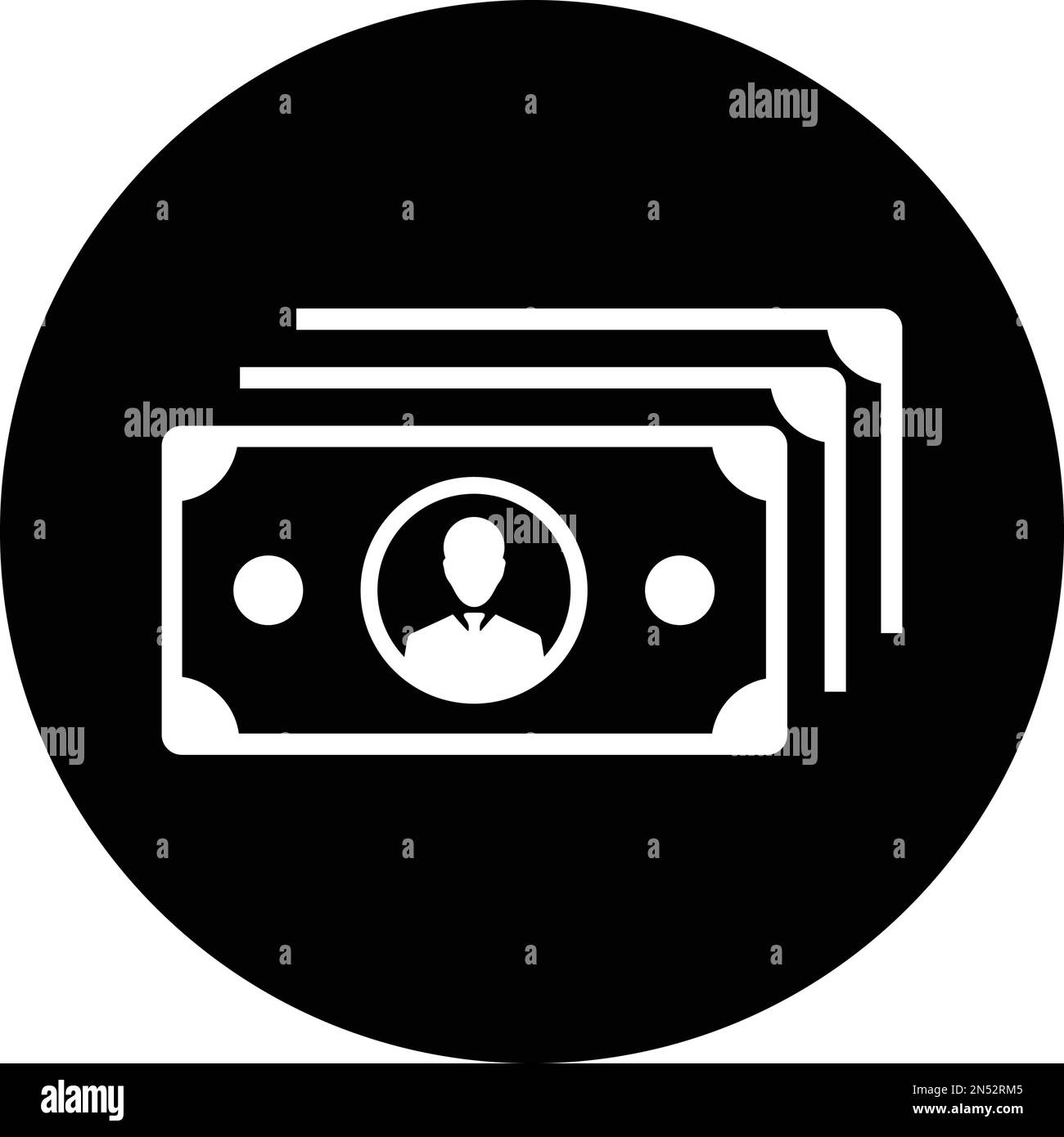 Bank notes, money icon is isolated on white background. Use for graphic ...