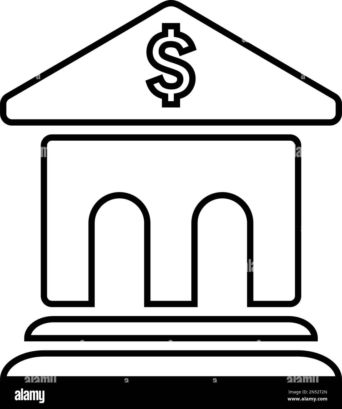 Bank building, banking icon - Use for commercial purposes, print media ...