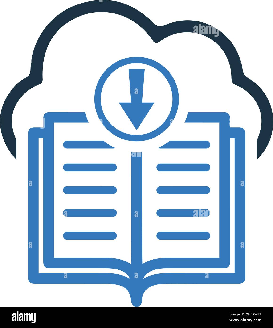 Book, cloud icon - Use for commercial purposes, print media, web or any type of design projects ...