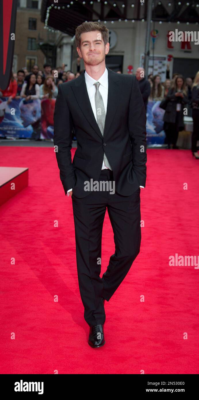 British actor Andrew Garfield arrives for the World premiere of The ...