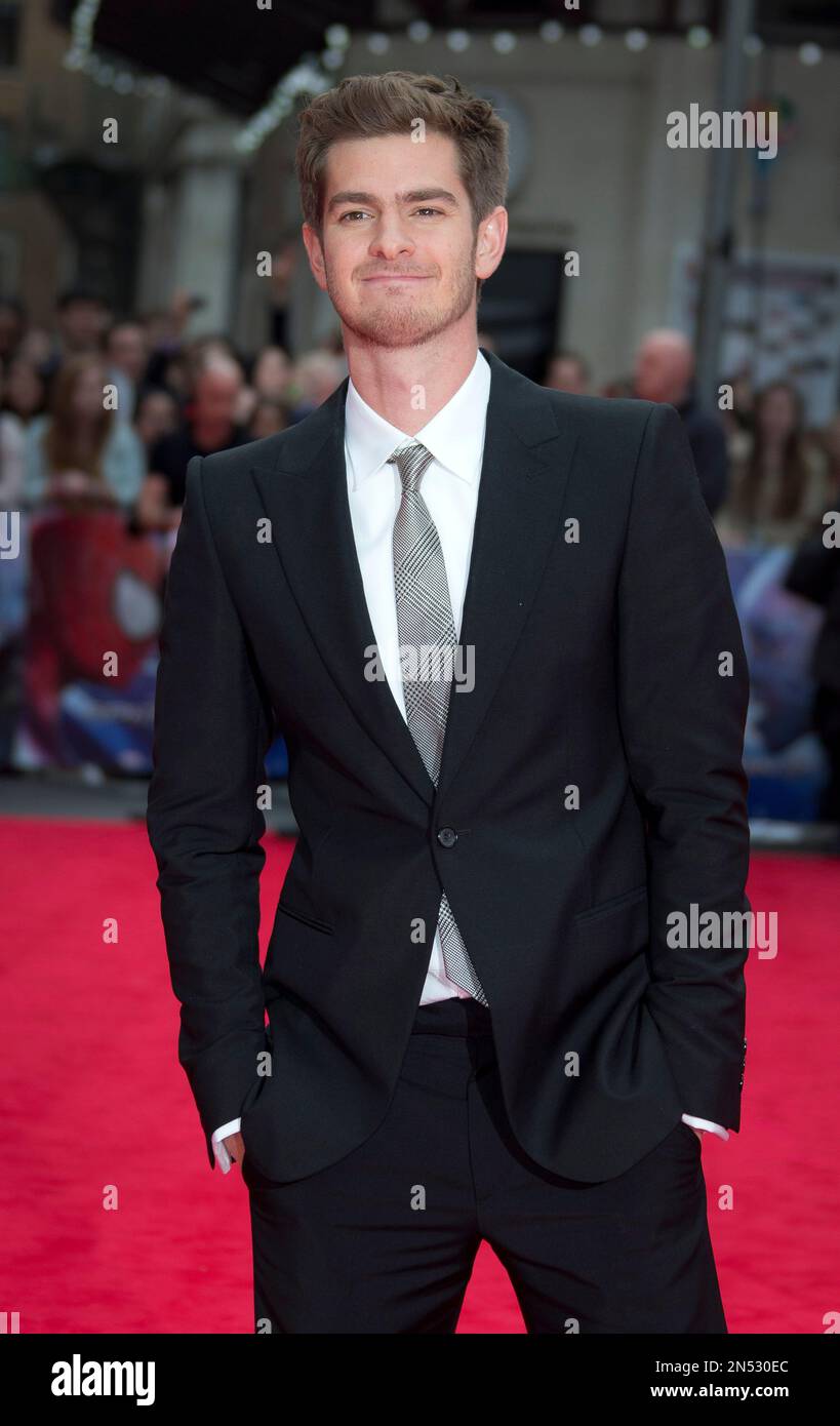 British actor Andrew Garfield arrives for the World premiere of The ...
