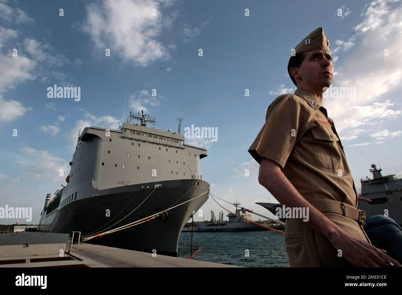 The Cape Ray, a ship equipped to neutralize Syrian chemicals, is seen ...