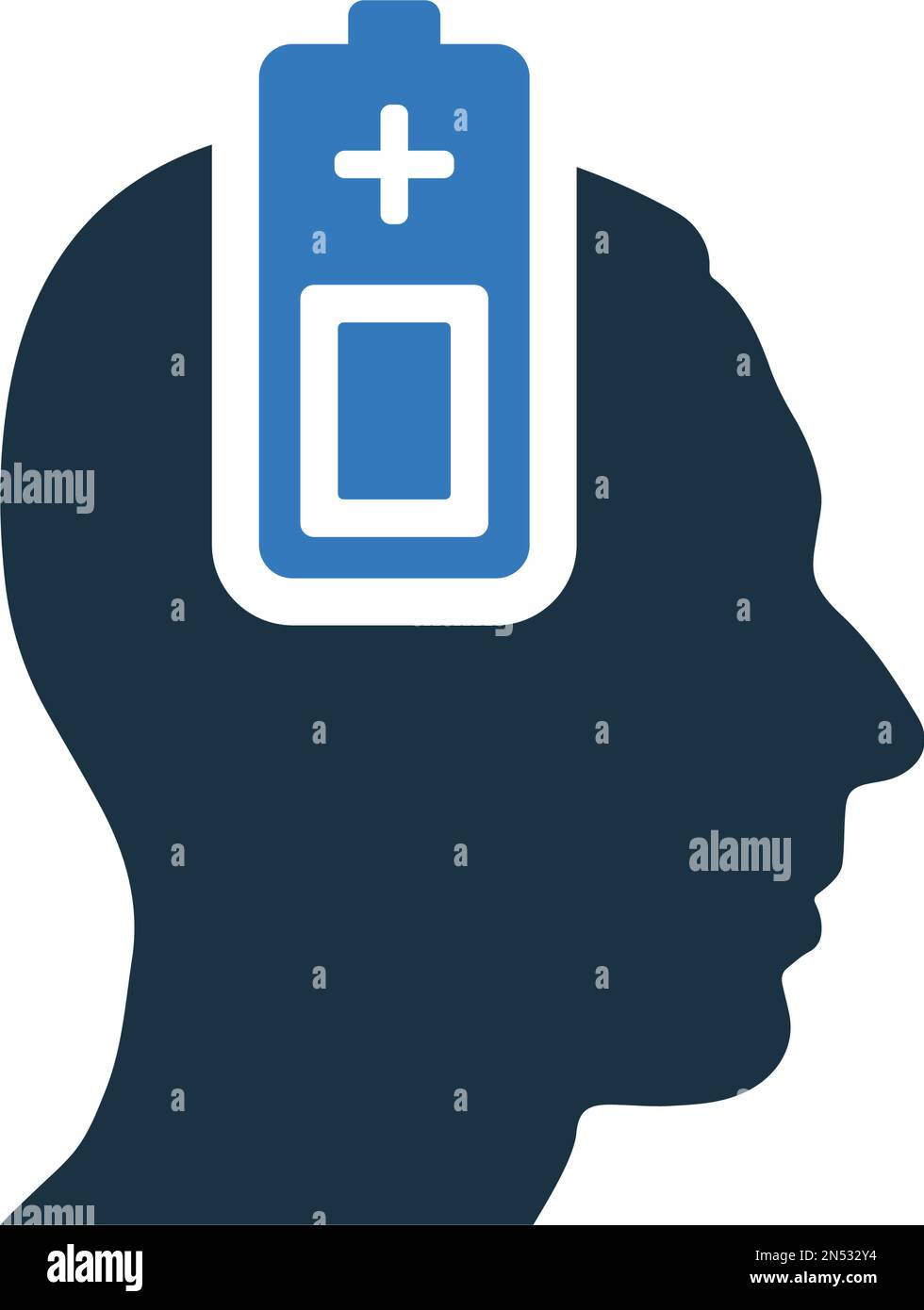 Brain, power, battery icon - Use for commercial purposes, print media ...