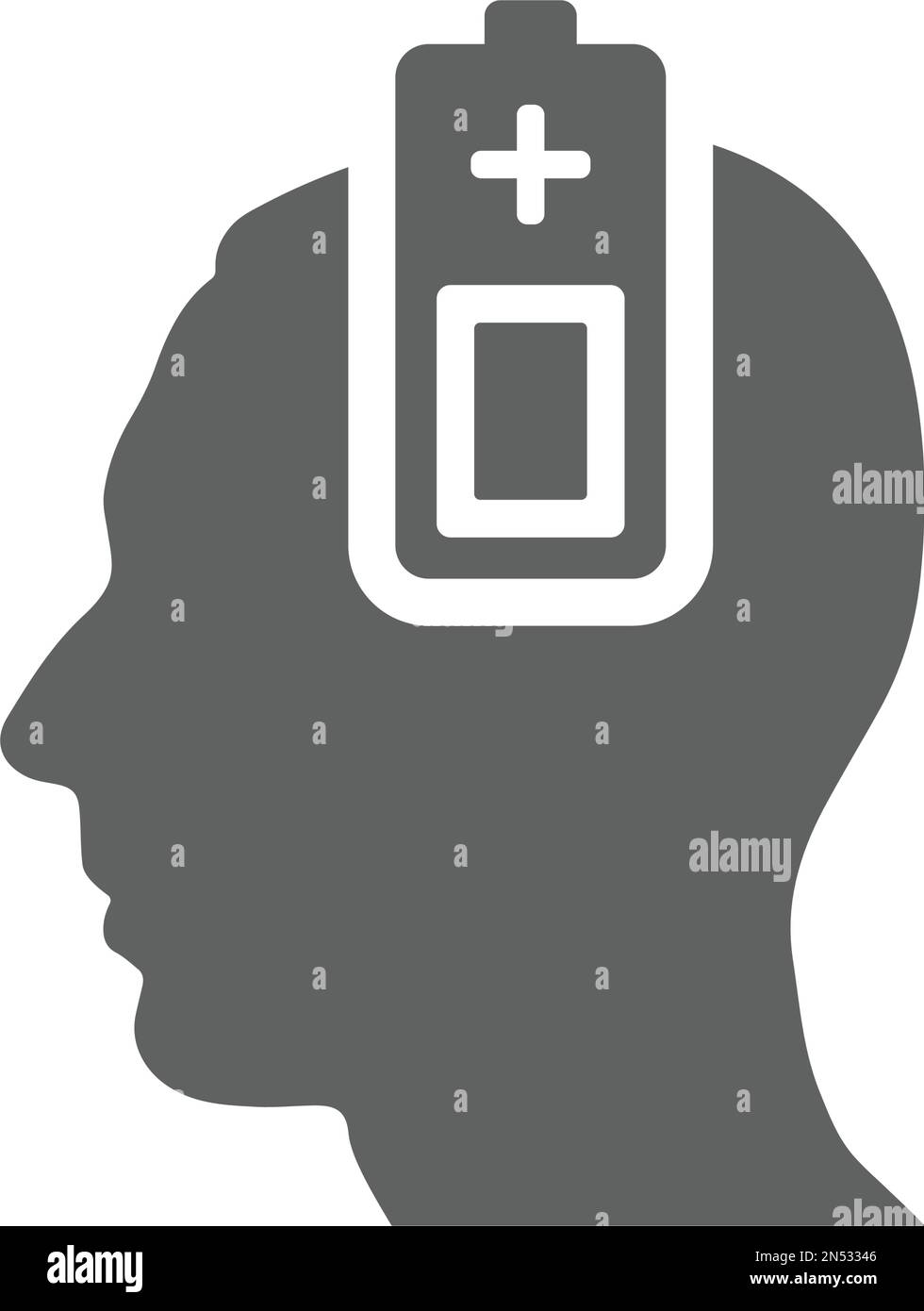 Brain, power, battery icon - Use for commercial purposes, print media ...