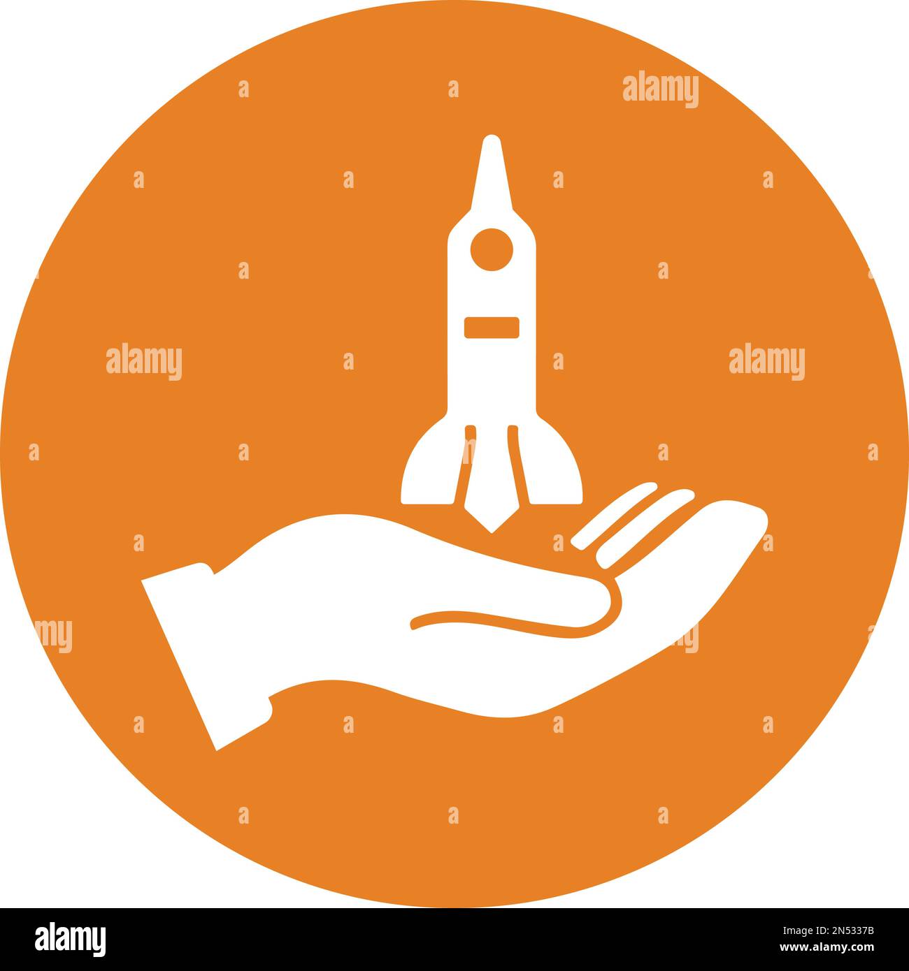 Launch, product, project icon is isolated on white background. Use for ...