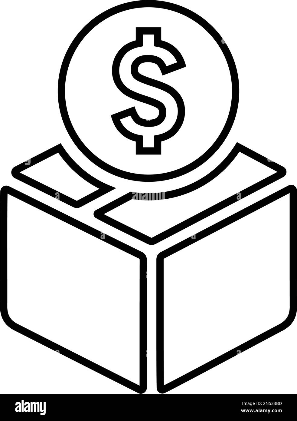 Business, box, dollar icon - Vector EPS file. Perfect use for print ...