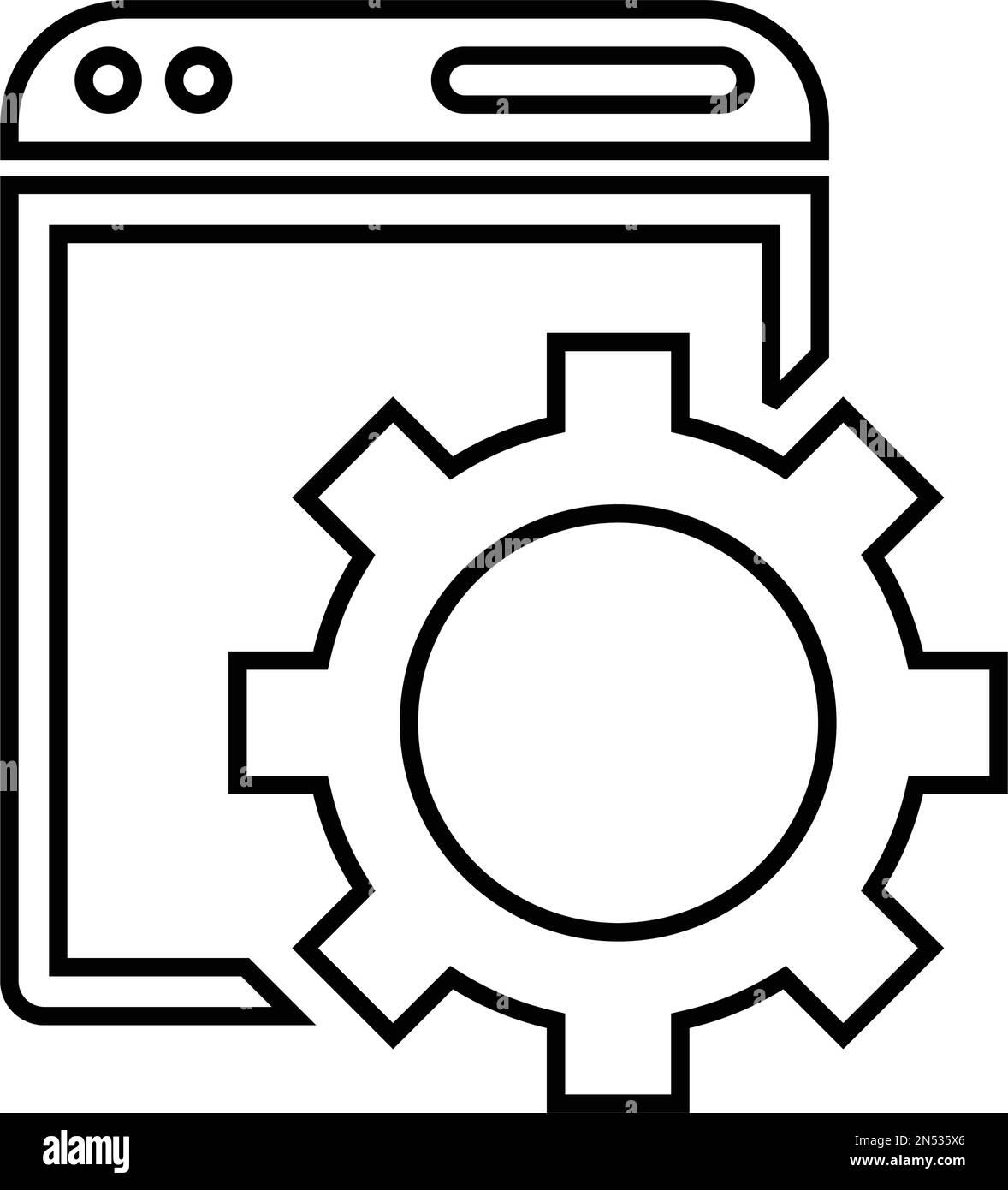 Browser Configuration Gear Icon Perfect Use For Designing And Developing Websites Printed
