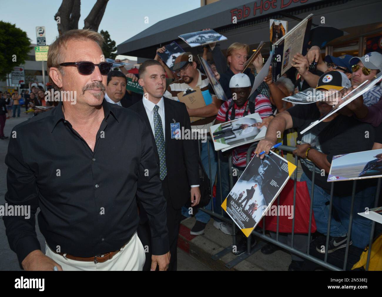 Kevin Costner arrives at the premiere of "Draft Day" at The Regency ...