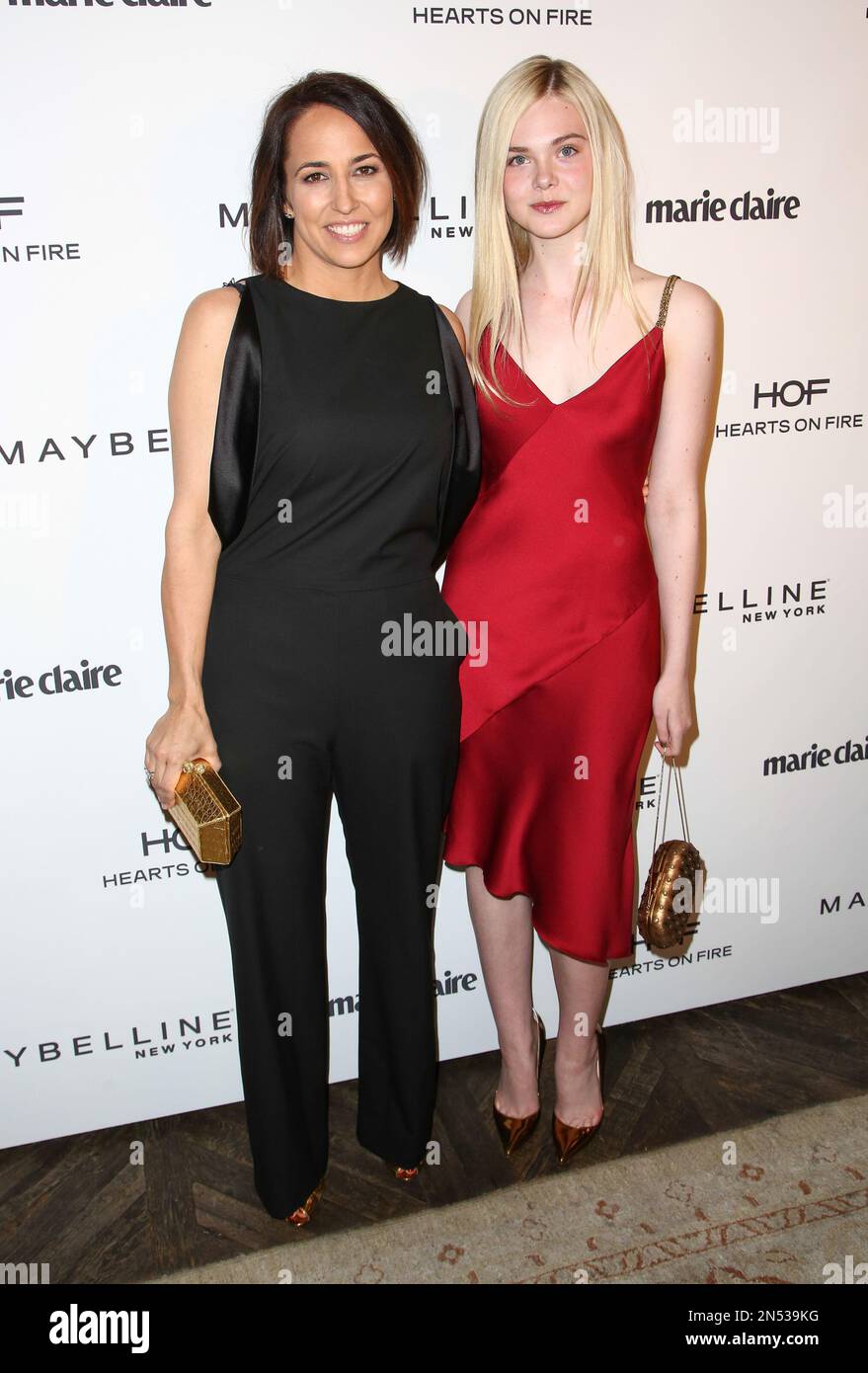 Marie Claire Editor-in-Chief Anne Fulenwider and actress Elle Fanning ...