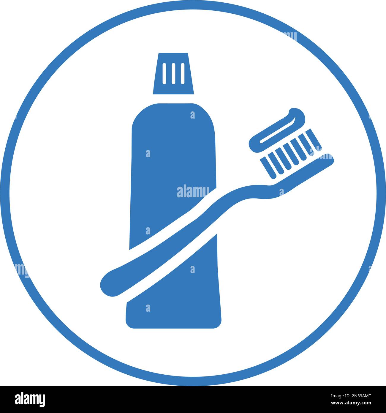 Toothbrush, toothpaste icon is isolated on white background. Use for ...