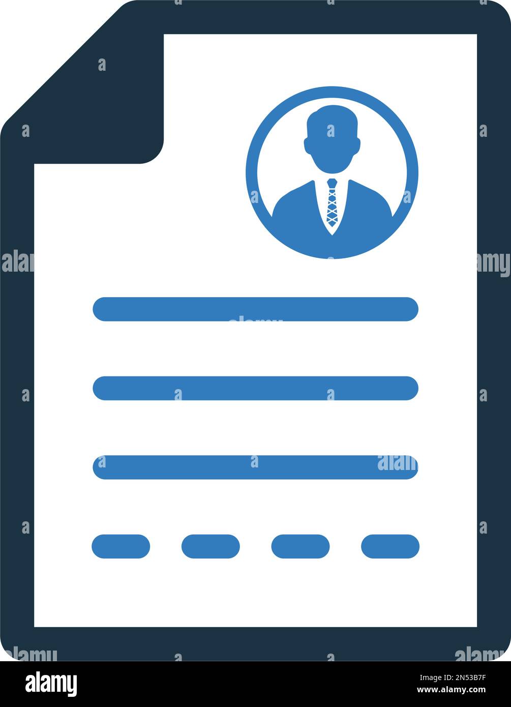 CV, personal profile icon. Well organized simple vector illustration ...