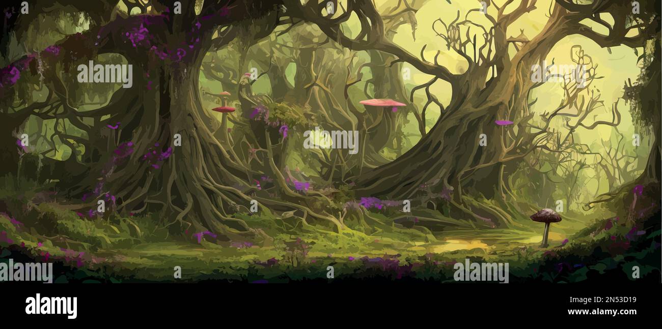 Horror movie forest Stock Vector Images - Alamy