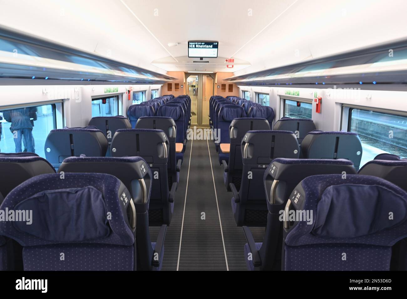 Cologne, Germany. 08th Feb, 2023. Interior shot of the new ICE 3neo at ...