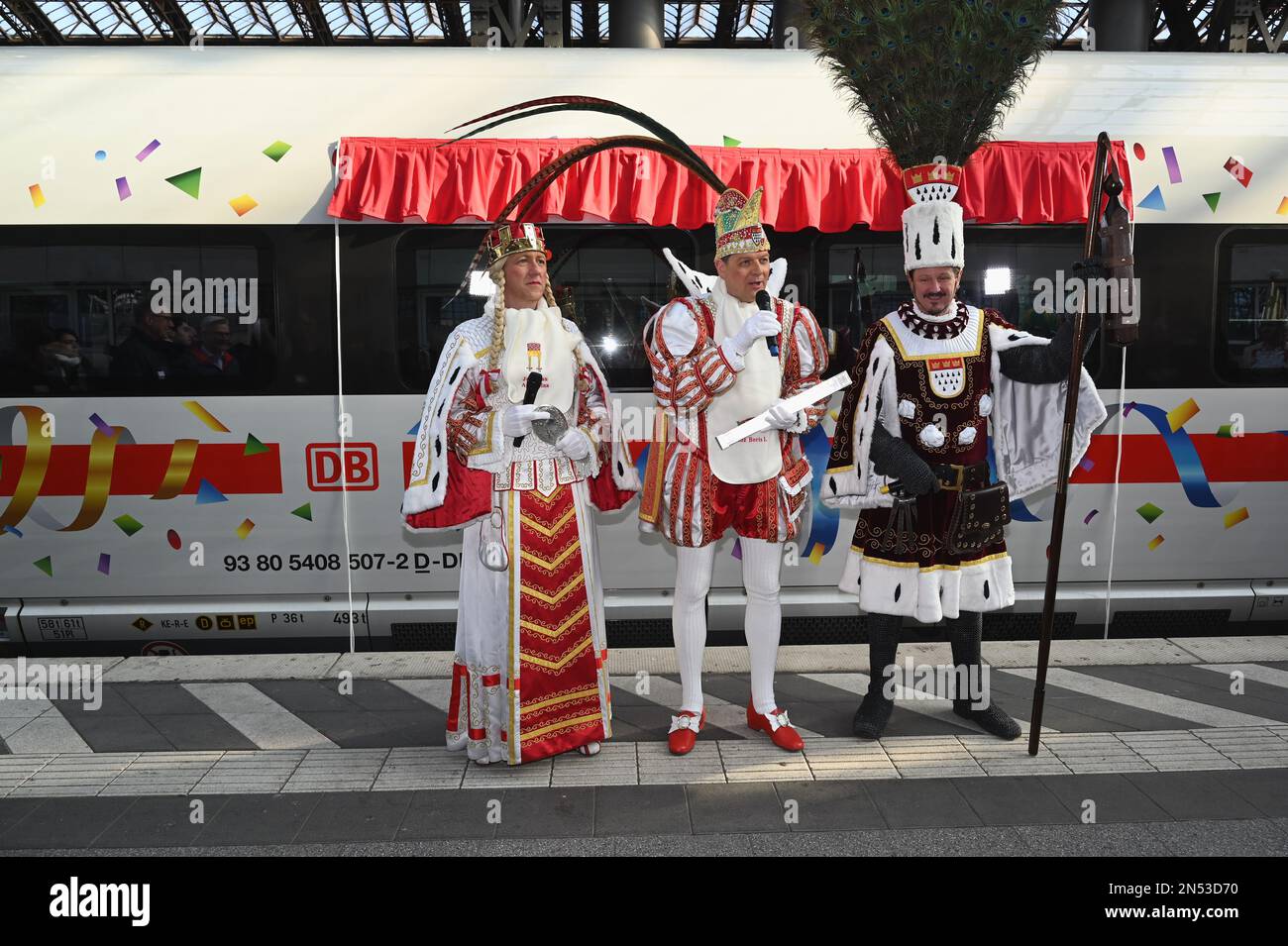 Cologne, Germany. 08th Feb, 2023. The Cologne carnival triumvirate ...