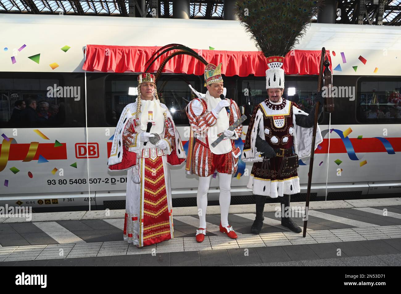 Cologne, Germany. 08th Feb, 2023. The Cologne carnival triumvirate ...