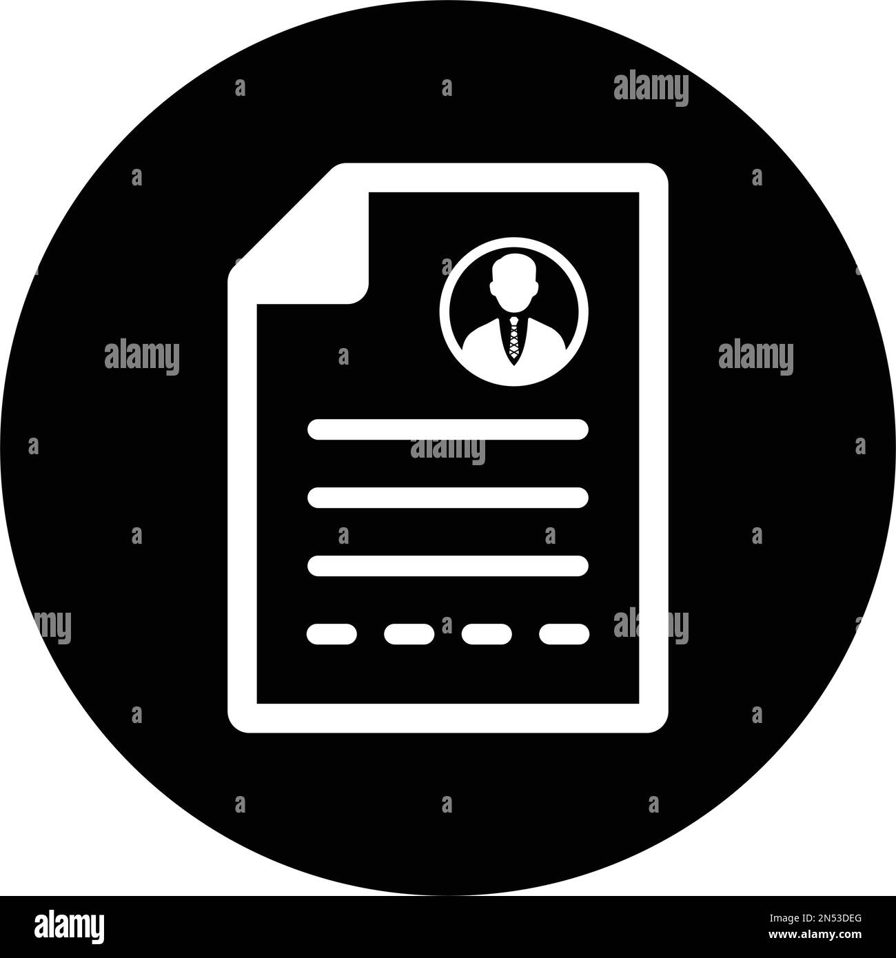 CV, personal profile icon. Well organized simple vector illustration ...