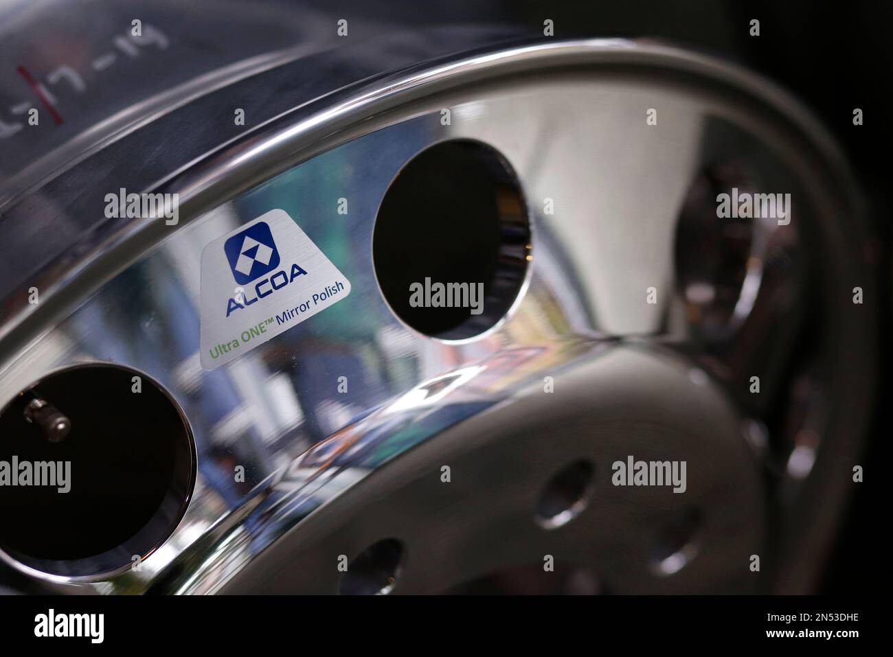 In this April 7, 2014 photo, Alcoa's 22.5" aluminum Ultra One Truck ...