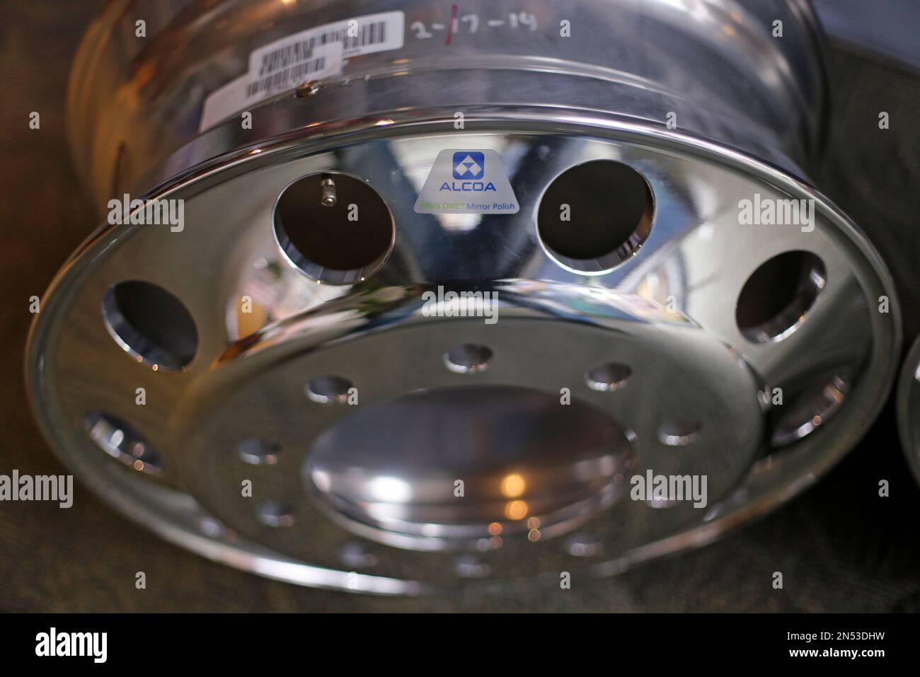 In this April 7, 2014 photo, Alcoa's 22.5" aluminum Ultra One Truck ...