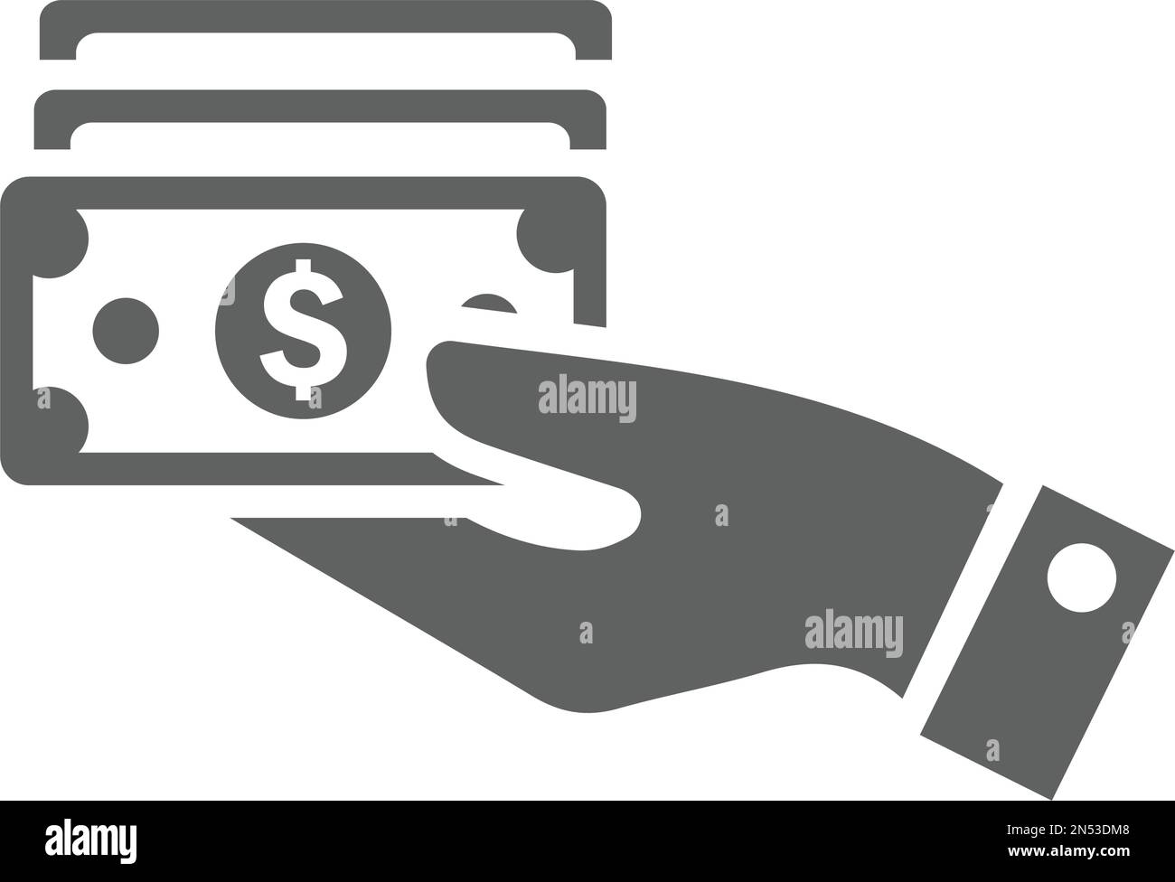 Cash, dollar, payment, money, cash in hand icon. use in designing and ...