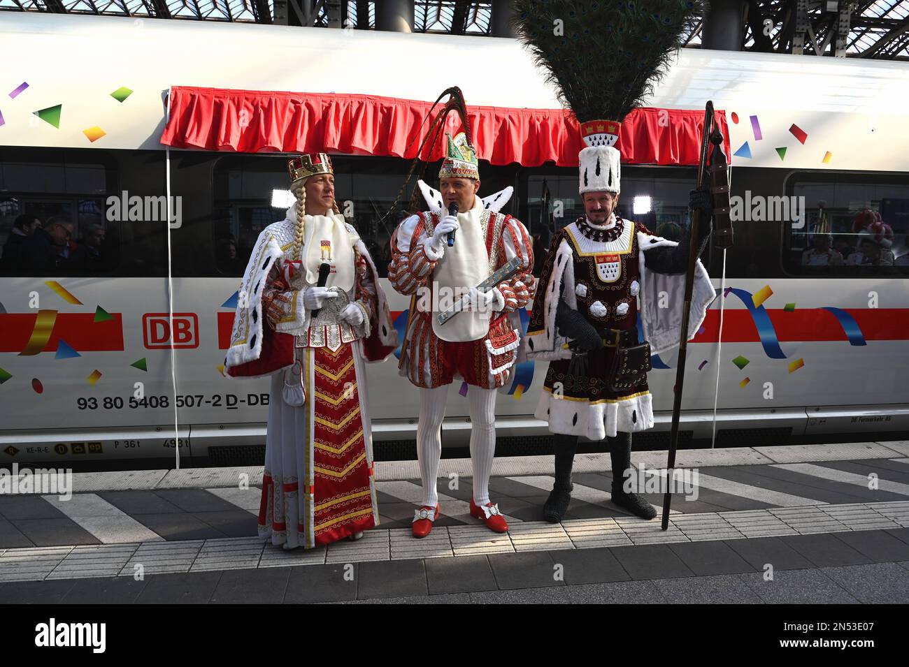 Cologne, Germany. 08th Feb, 2023. The Cologne carnival triumvirate ...