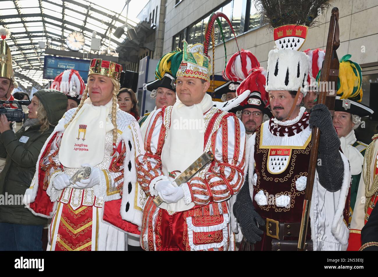 Cologne, Germany. 08th Feb, 2023. The Cologne Carnival triumvirate ...