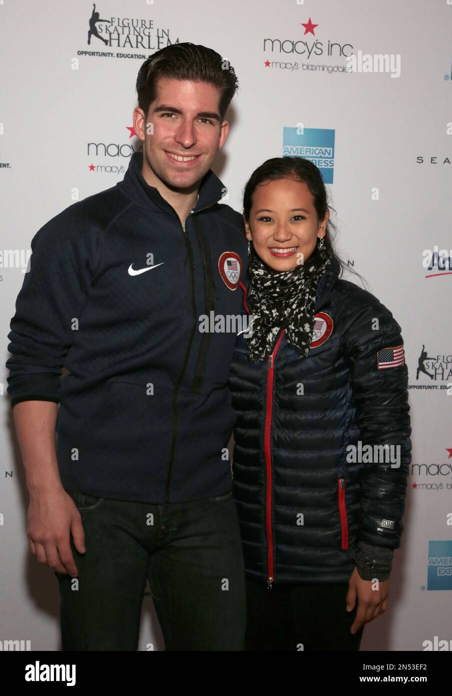 Nathan Bartholomay, left, and Felicia Zhang attend the 2014 Skating ...